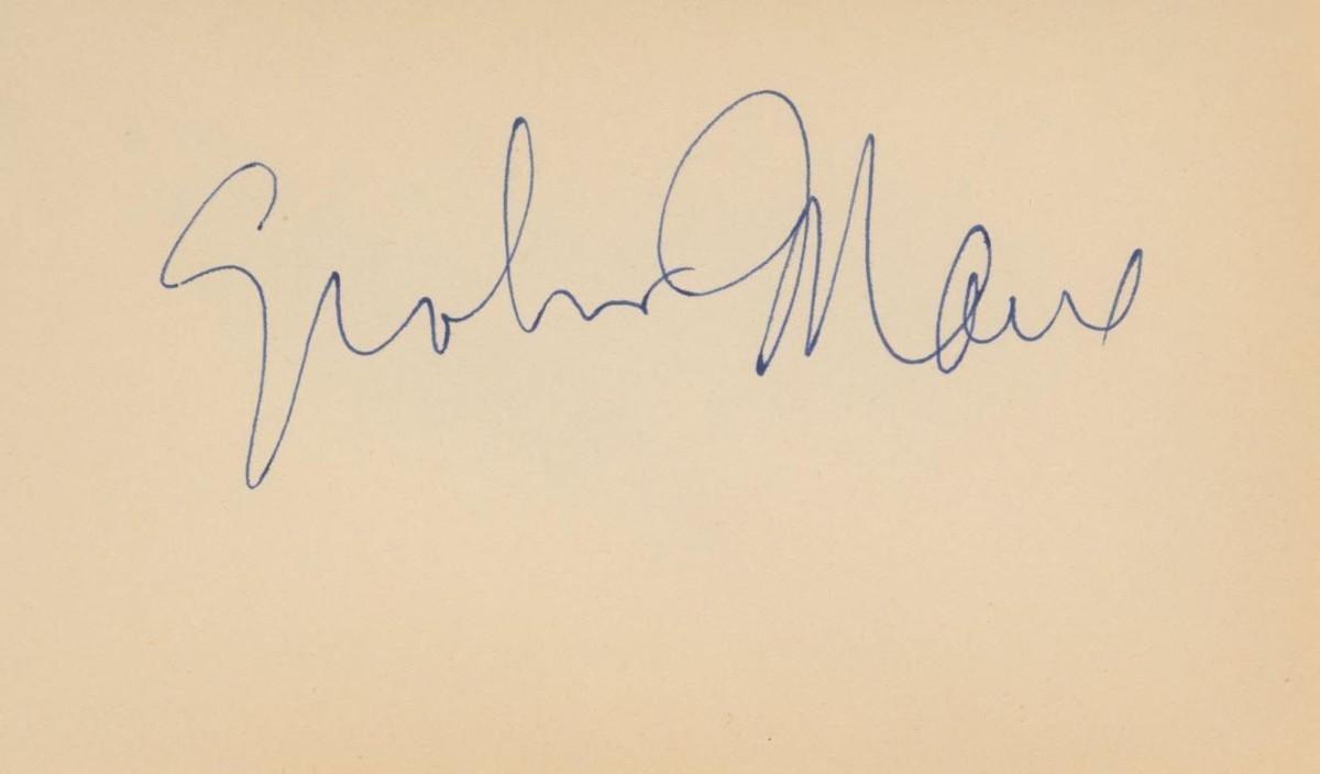 Groucho Marx signature cut- GFA | EstateSales.org
