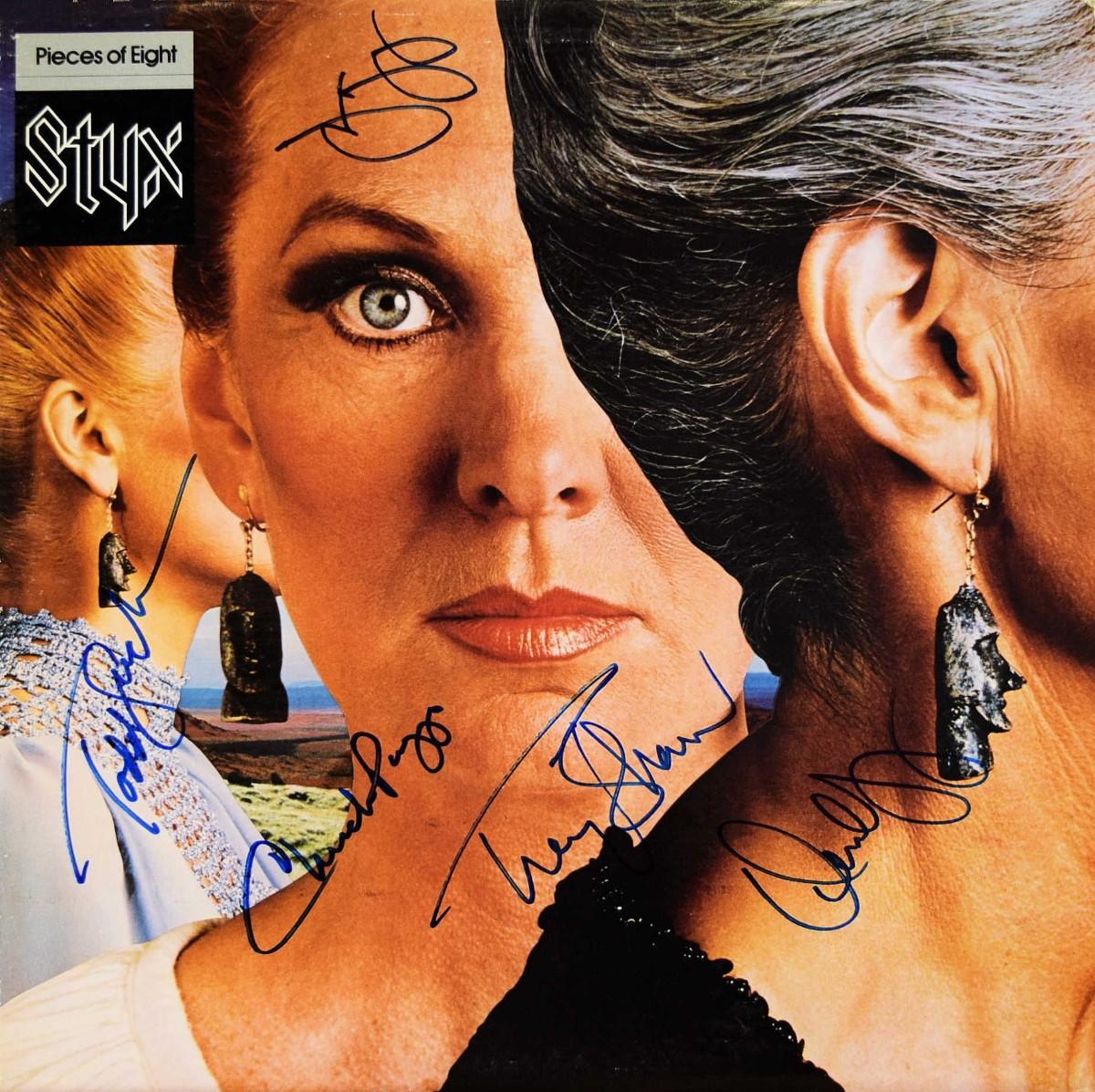 Styx signed Pieces Of Eight album | EstateSales.org