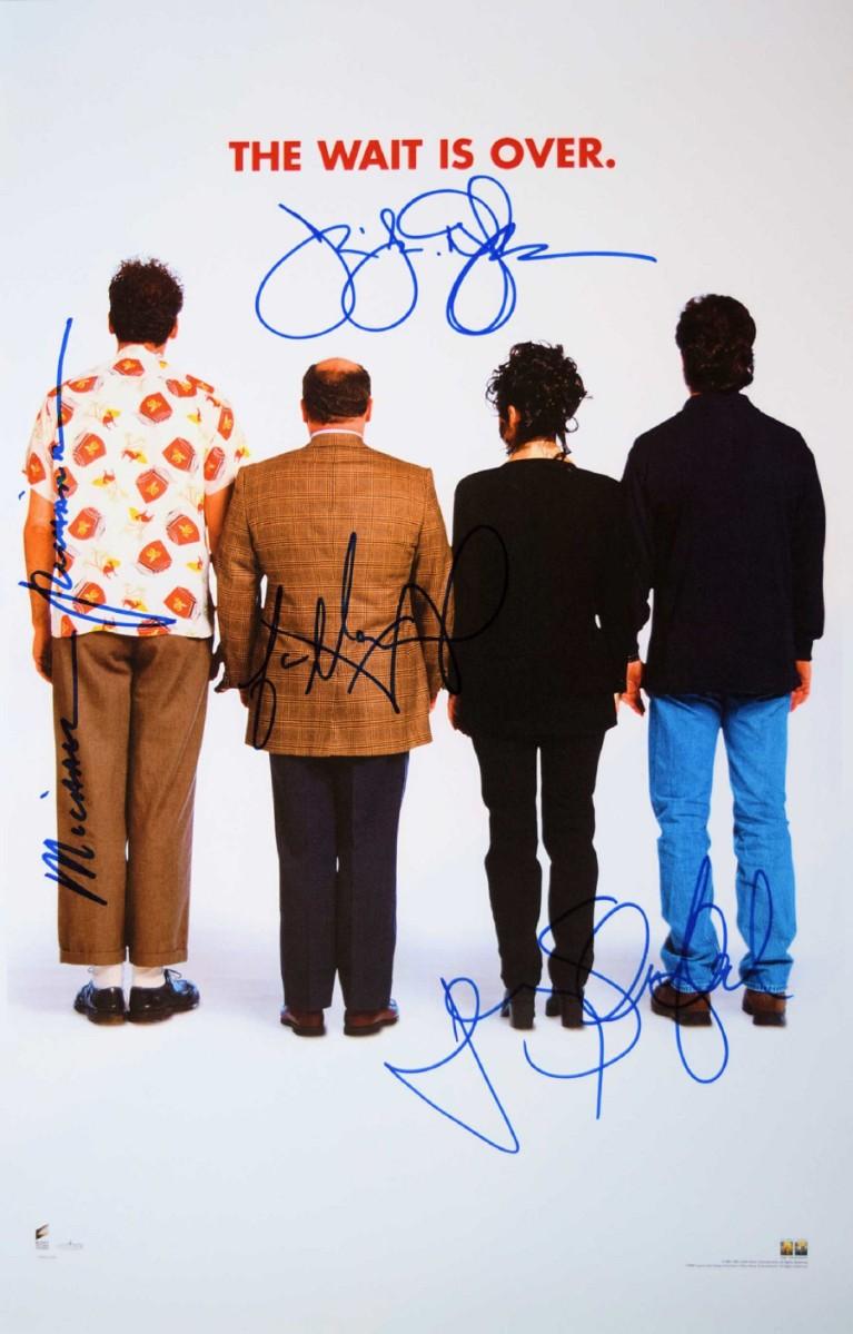 Seinfeld cast signed promo poster | EstateSales.org