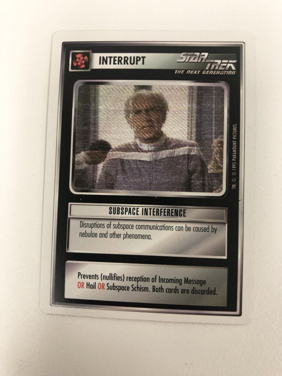 1995 Star Trek CCG Subspace Interference Interrupt Card | EstateSales.org