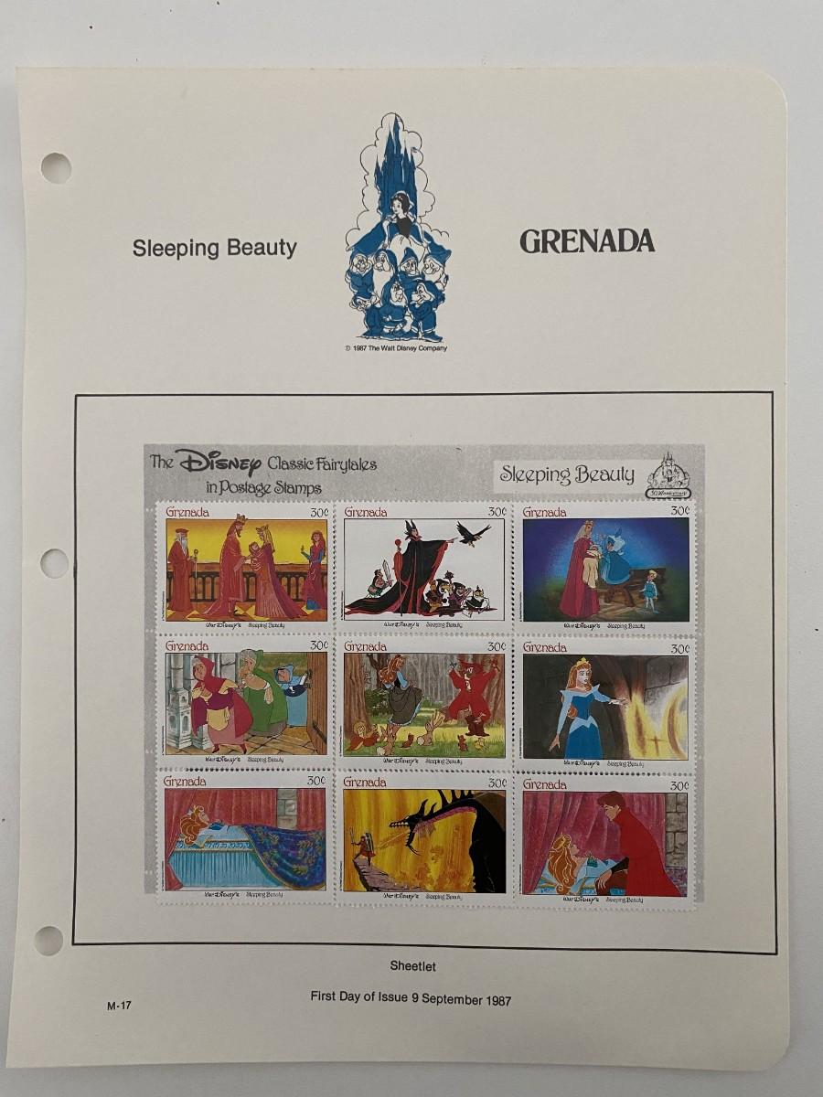 Walt Disney Sleeping Beauty Stamp Sheet. Grenada | EstateSales.org