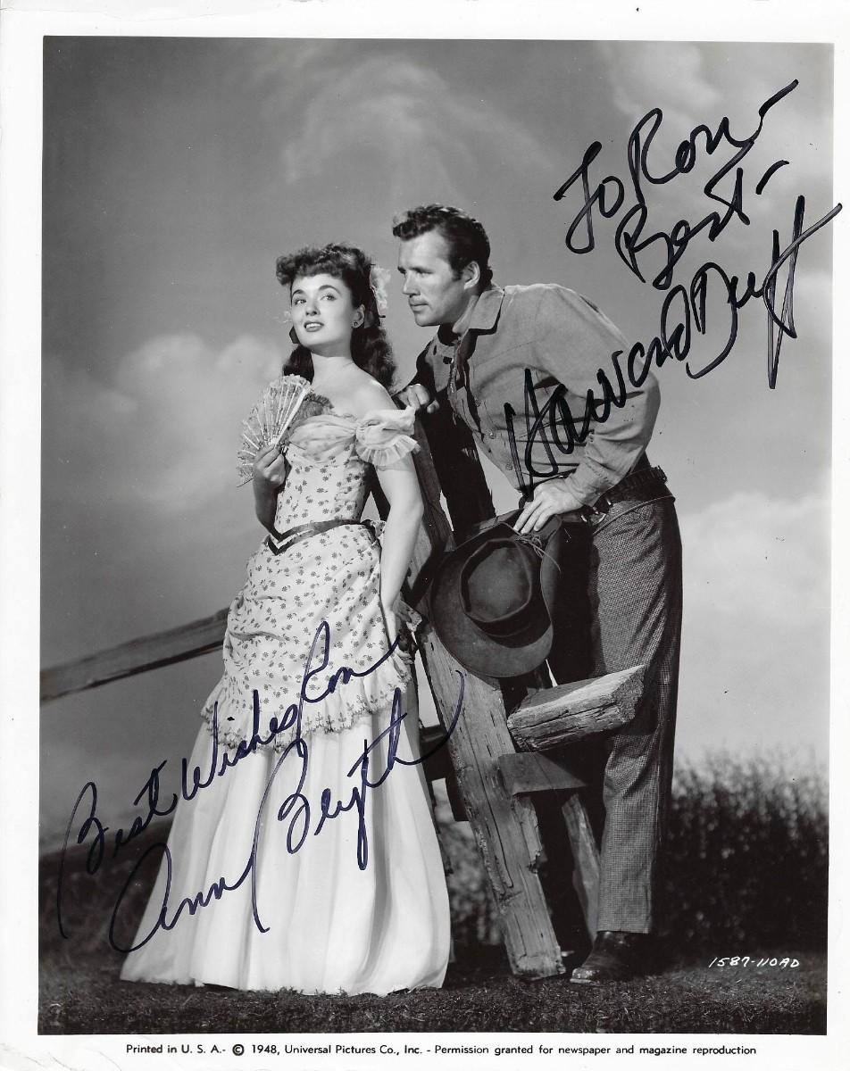 Red Canyon Ann Blyth and Howard Duff signed movie photo | EstateSales.org