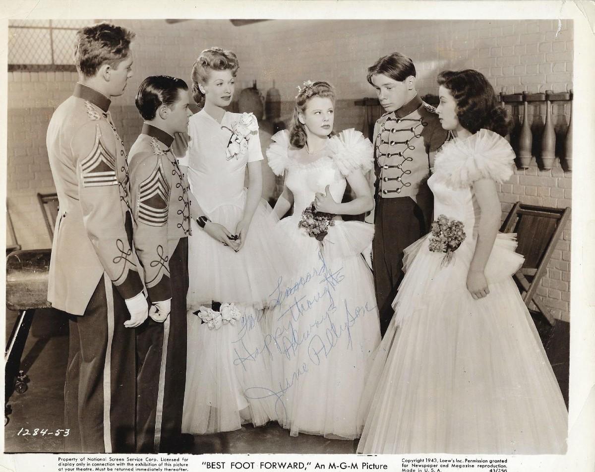 Best Foot Forward June Allyson signed movie photo | EstateSales.org