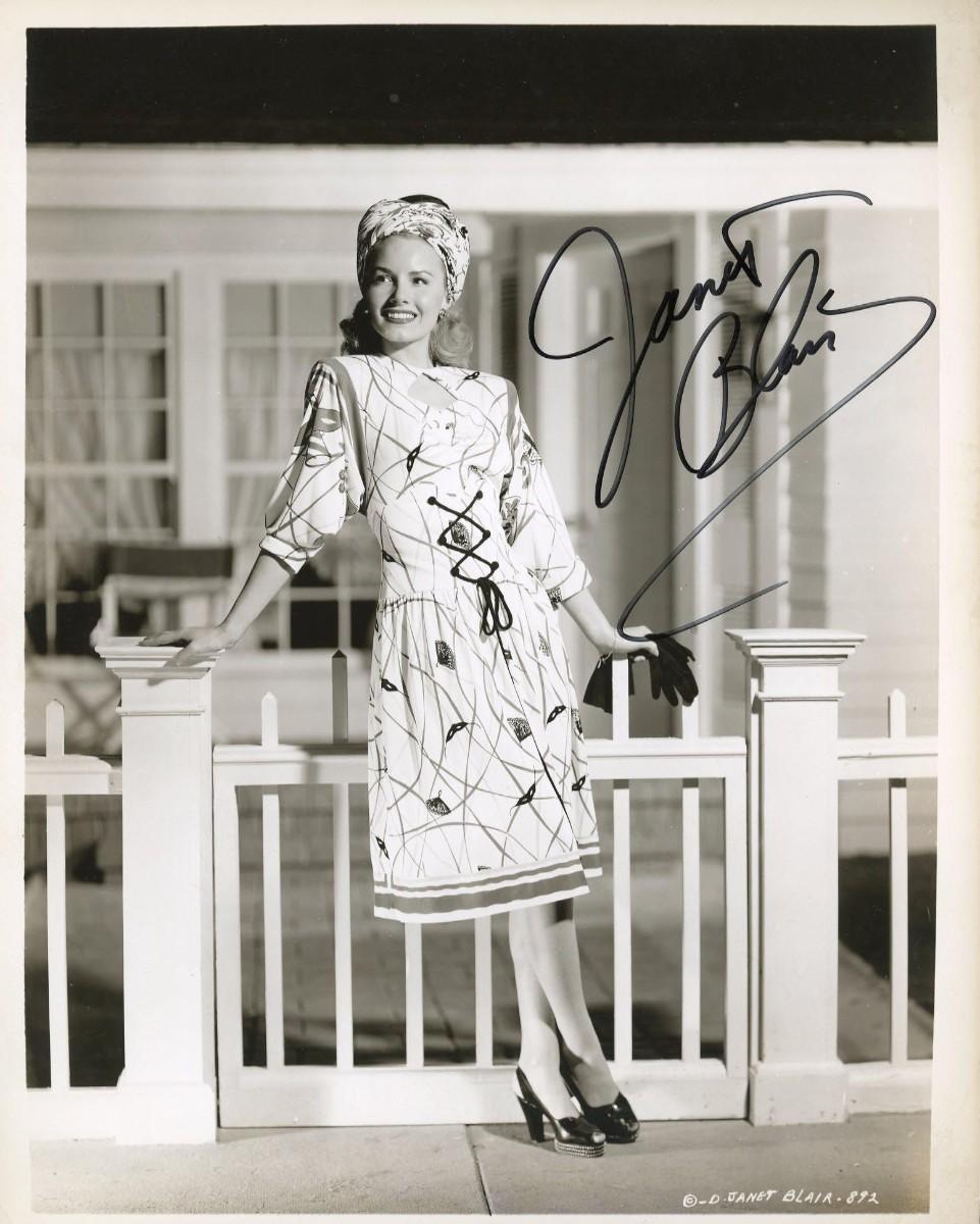 Janet Blair signed photo | EstateSales.org