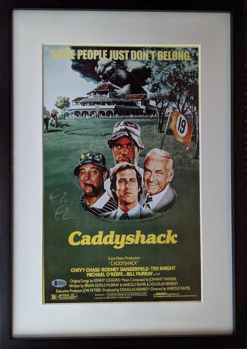 Caddyshack Chevy Chase signed mini poster | EstateSales.org