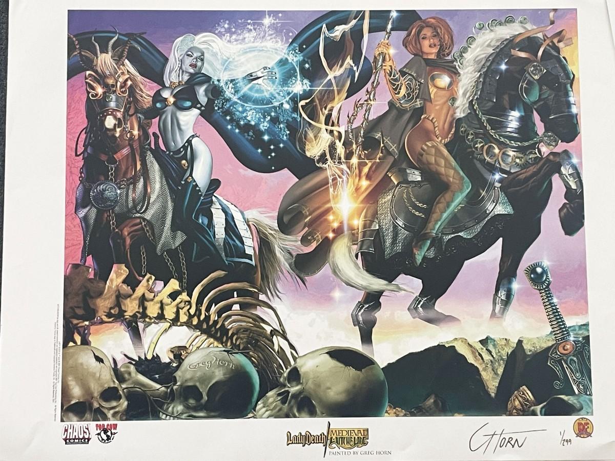 Lady Death / Medieval Witchblade - Greg Horn Signed Limited Edition ...