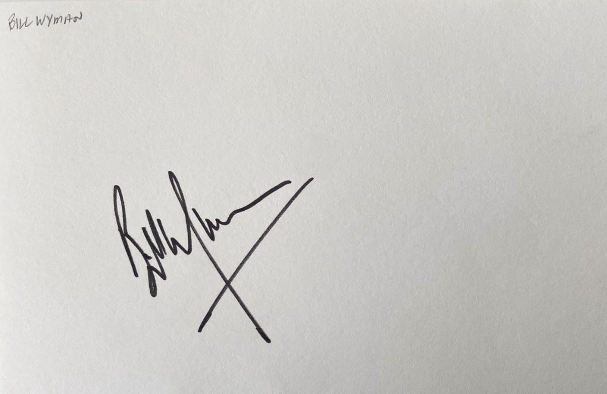 Rolling Stones Bill Wyman original signature | EstateSales.org