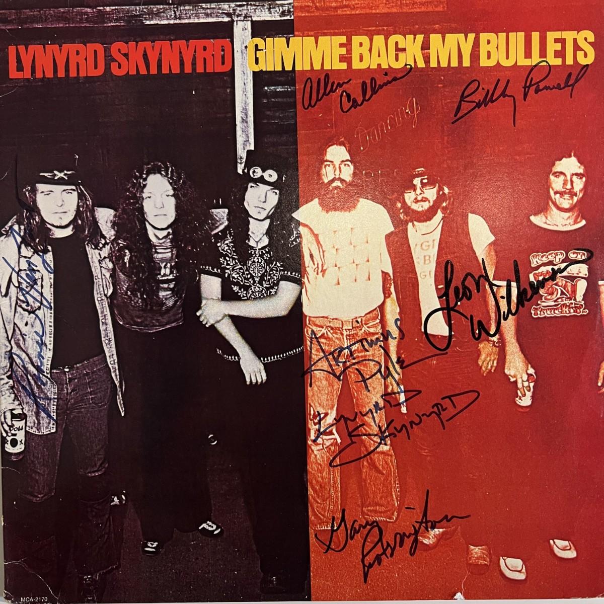 Lynyrd Skynyrd Gimme Back My Bullets signed album | EstateSales.org