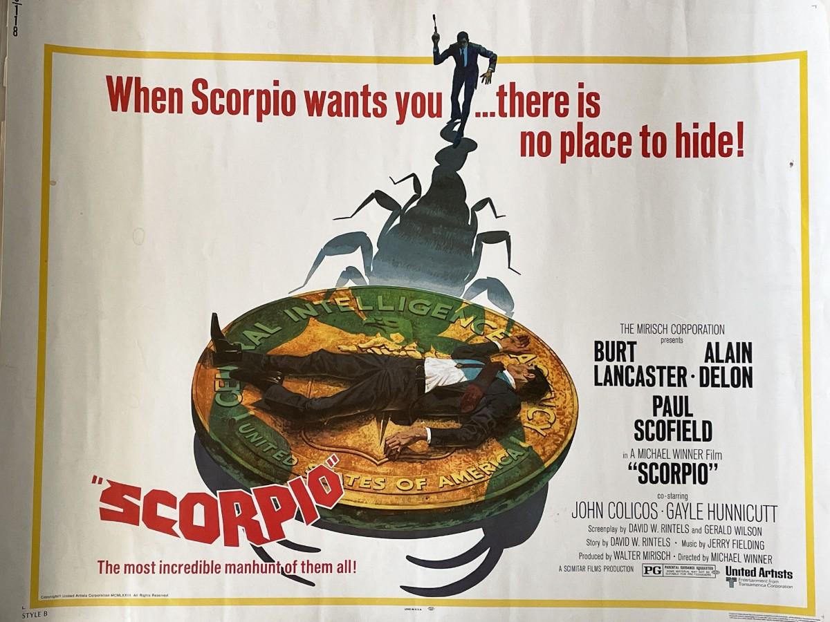 Scorpio 1973 vintage movie poster | EstateSales.org
