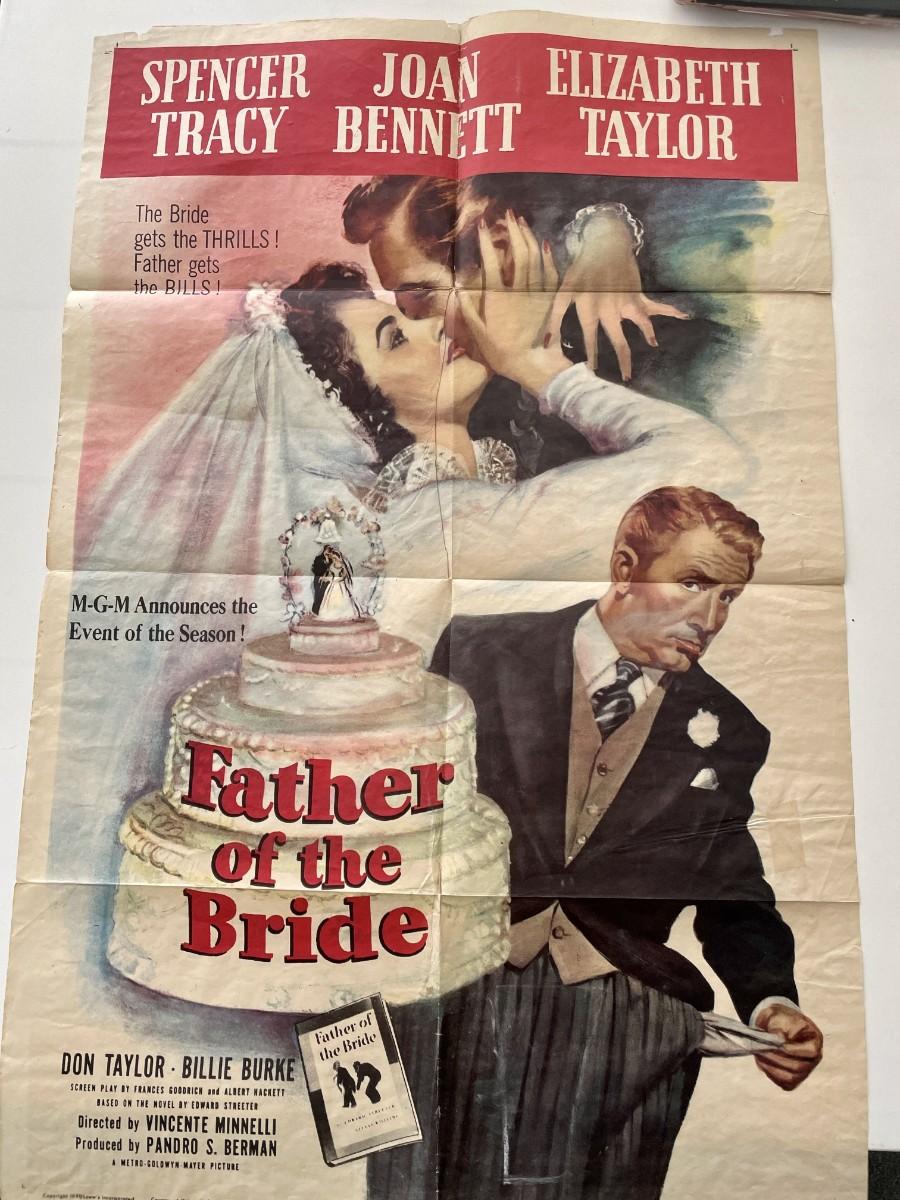 Father of the Bride 1950 vintage movie poster | EstateSales.org
