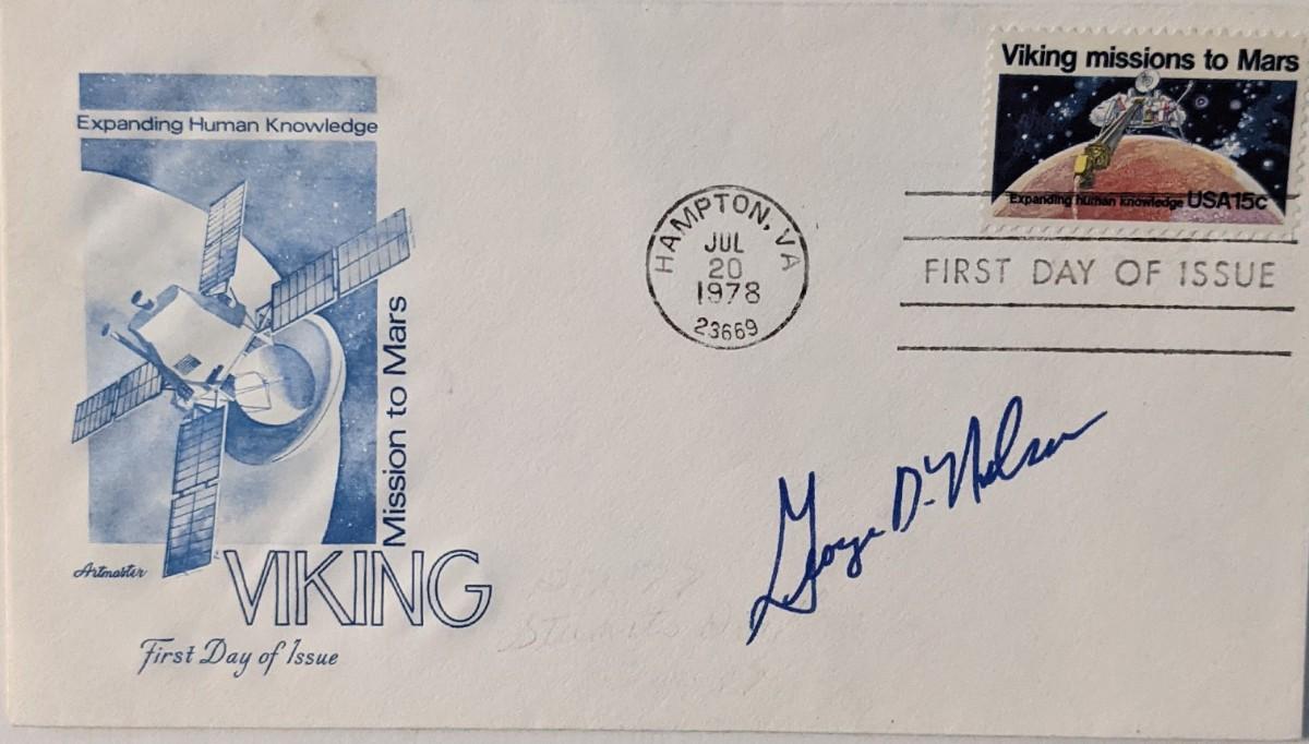 George D. Nelson Signed Viking Missions To Mars First Day Cover ...