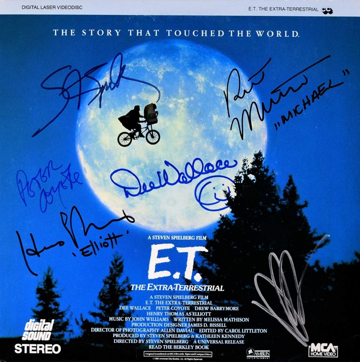 E.T. signed laser disc soundtrack album | EstateSales.org
