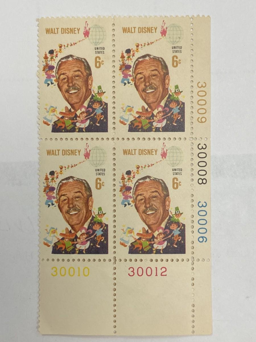 Walt Disney Commemorative original 6 cent stamps in set of 4 ...