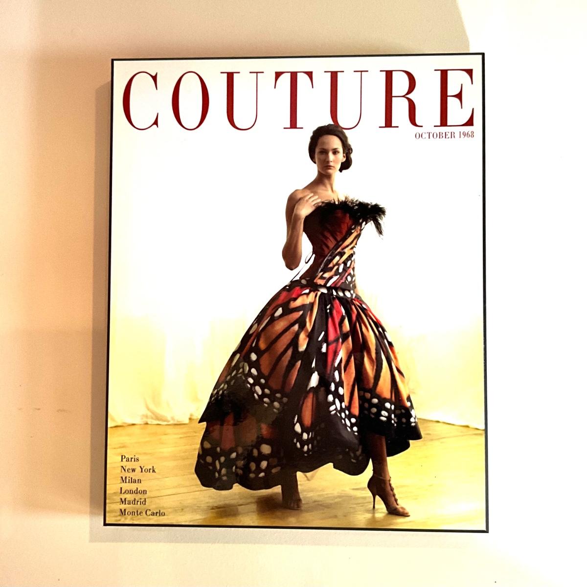 349 Framed COUTURE Magazine Cover on Wood | EstateSales.org