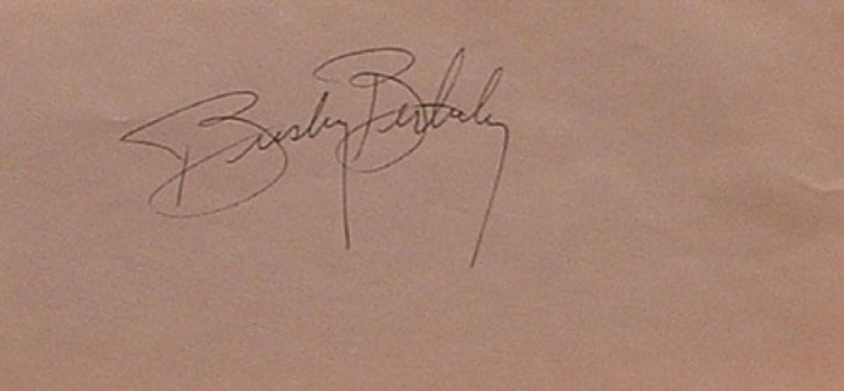 Busby Berkeley signature slip | EstateSales.org