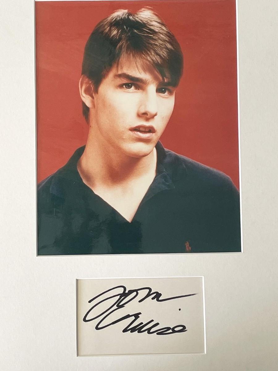 Tom Cruise original signature and photo in custom matte | EstateSales.org