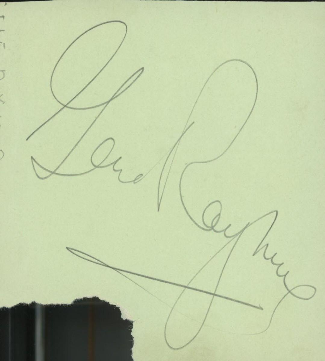 Gene Raymond signature cut | EstateSales.org