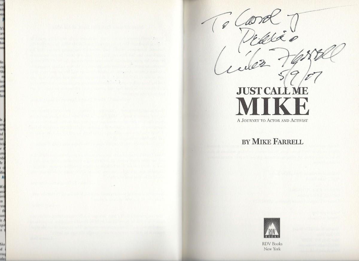 Mike Farrell signed book | EstateSales.org
