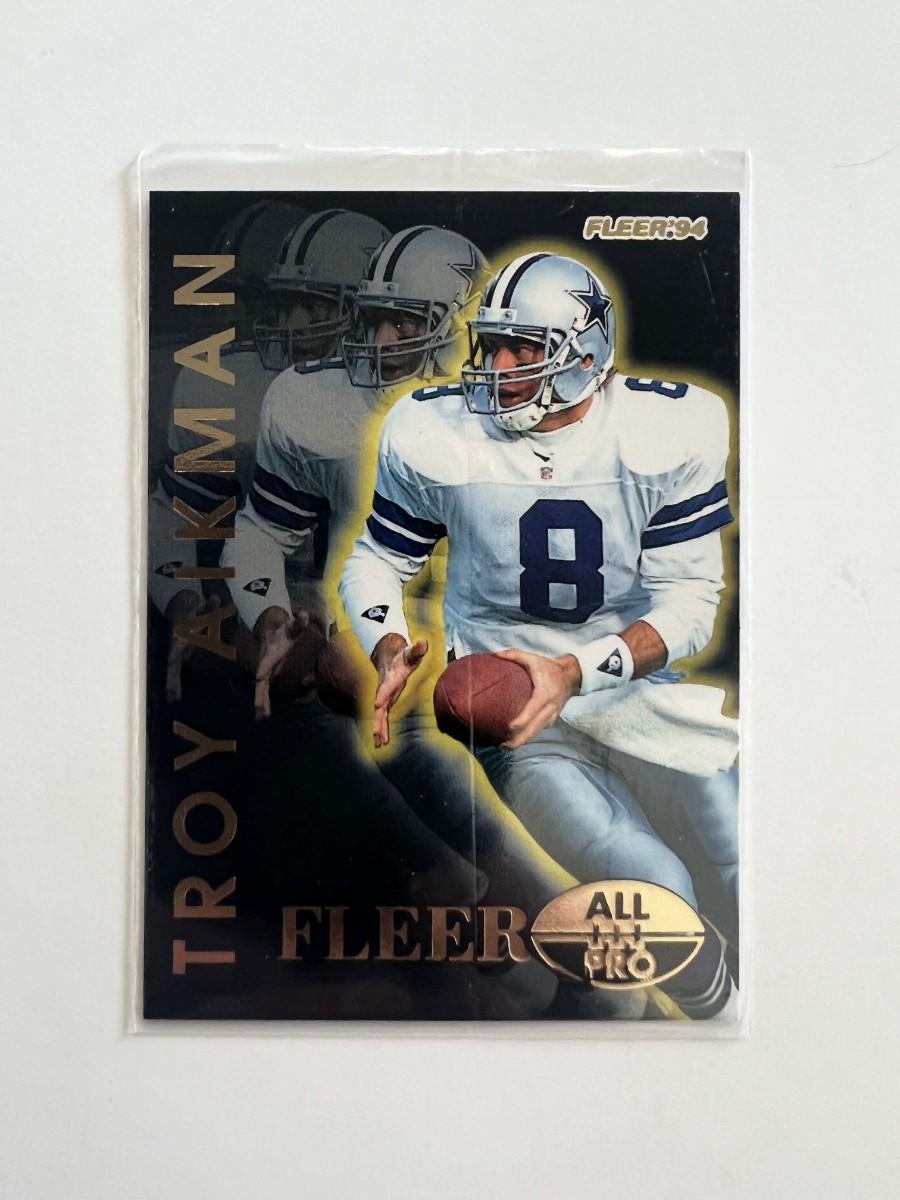Dallas Cowboys Troy Aikman 1994 Fleer All Pro Football Trading Card ...