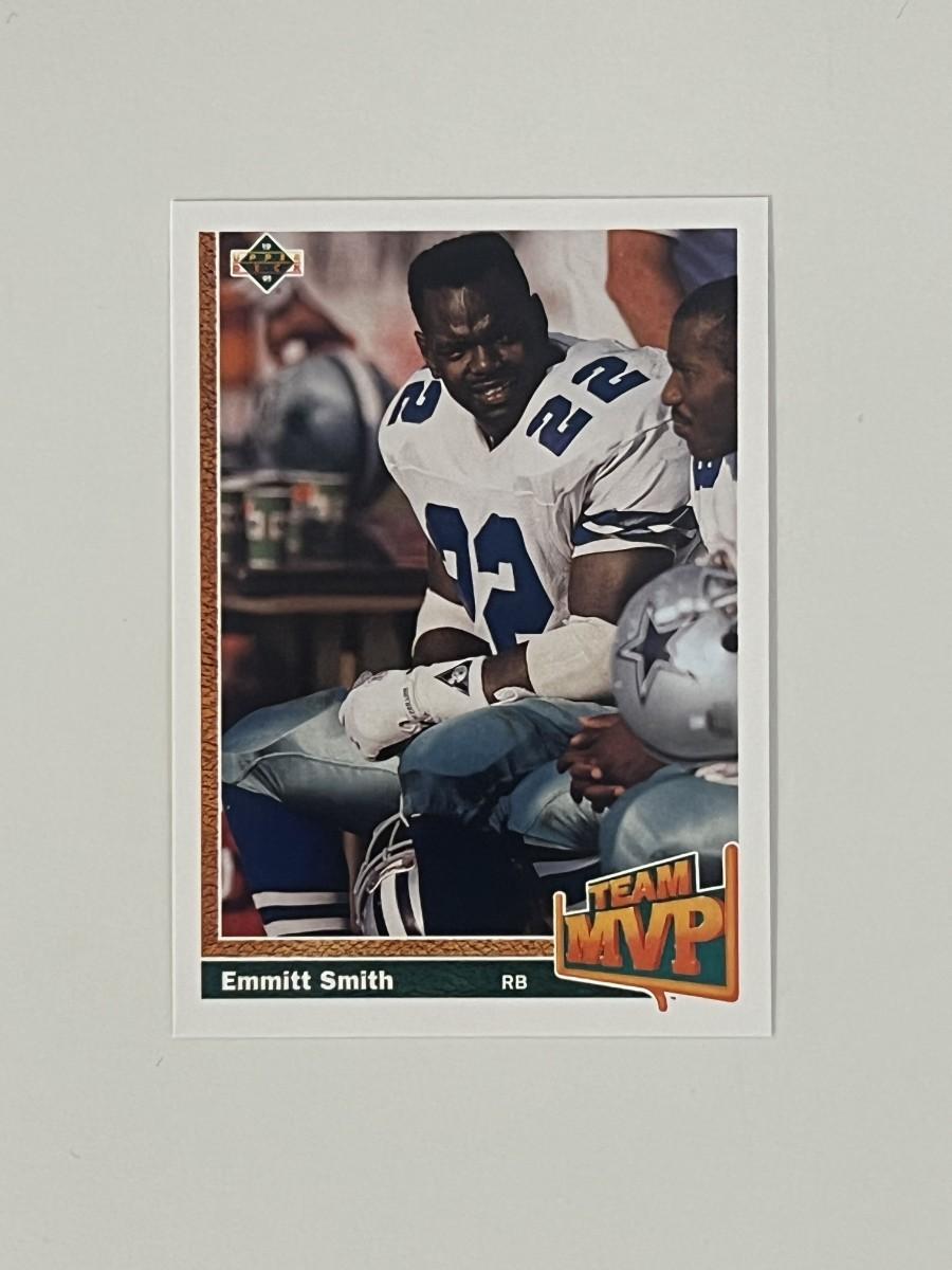 Dallas Cowboys Emmitt Smith 1991 Upper Deck Team MVP #456 trading card ...