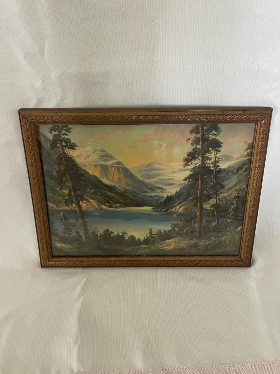 Pretty Vintage Lake Scene | EstateSales.org