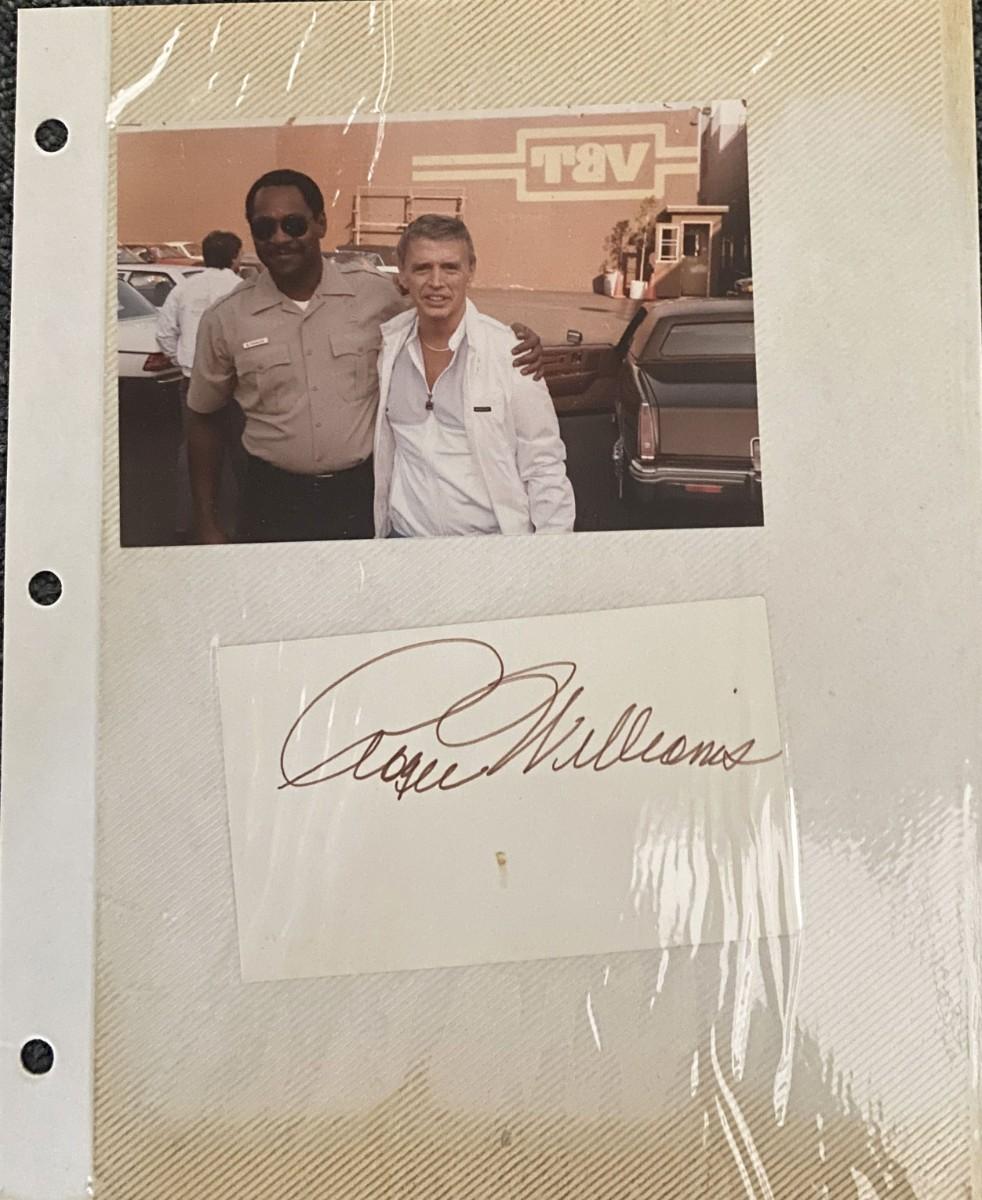 Roger Williams photo album page with original signature | EstateSales.org