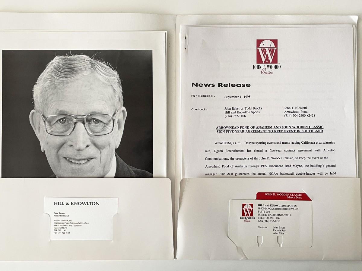 John R. Wooden Classic press packet | EstateSales.org