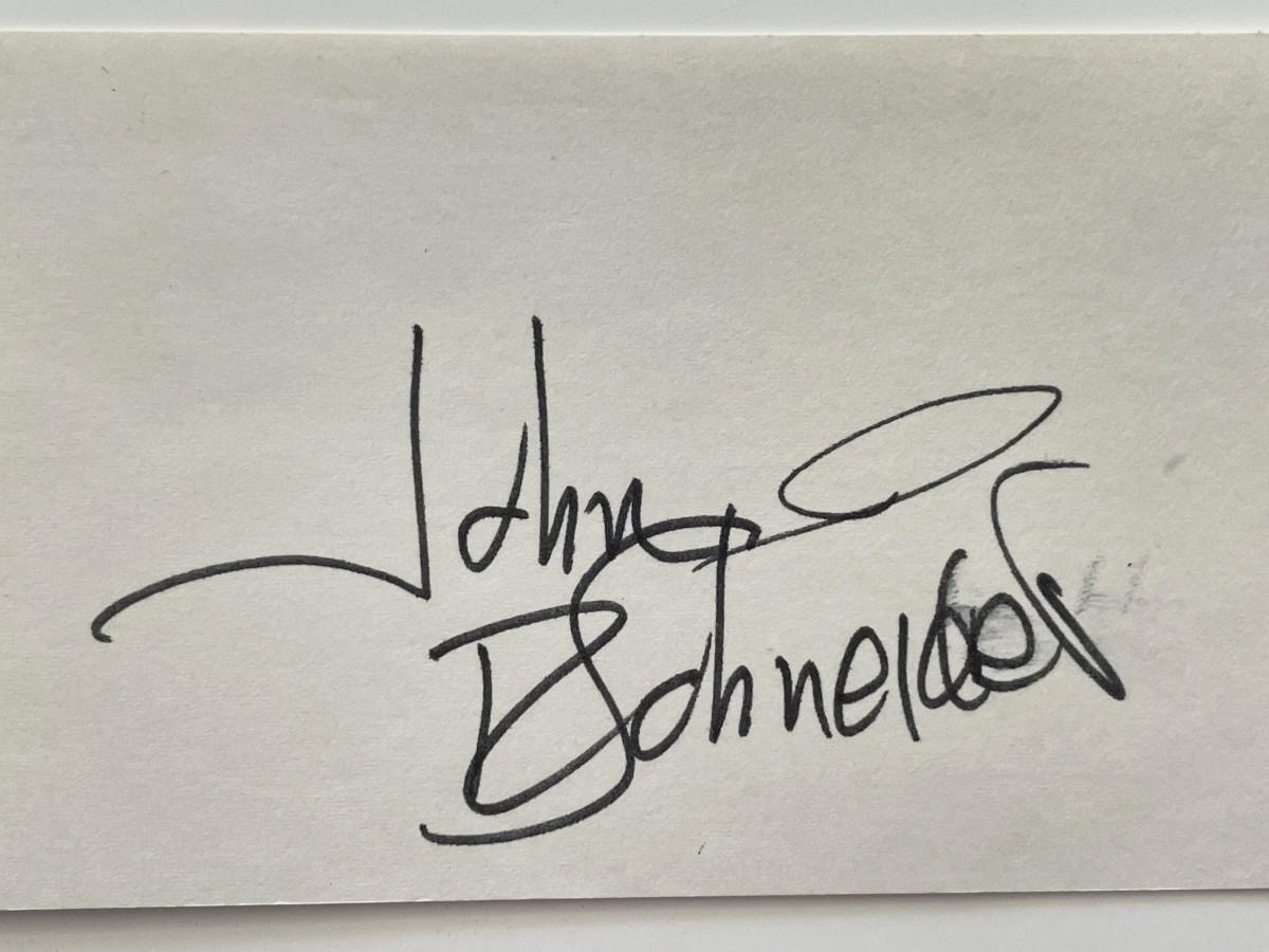 John Schneider original signature cut | EstateSales.org