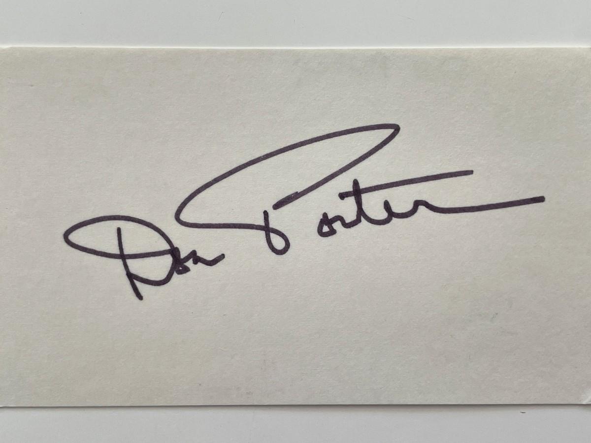 Don Porter original signature cut | EstateSales.org