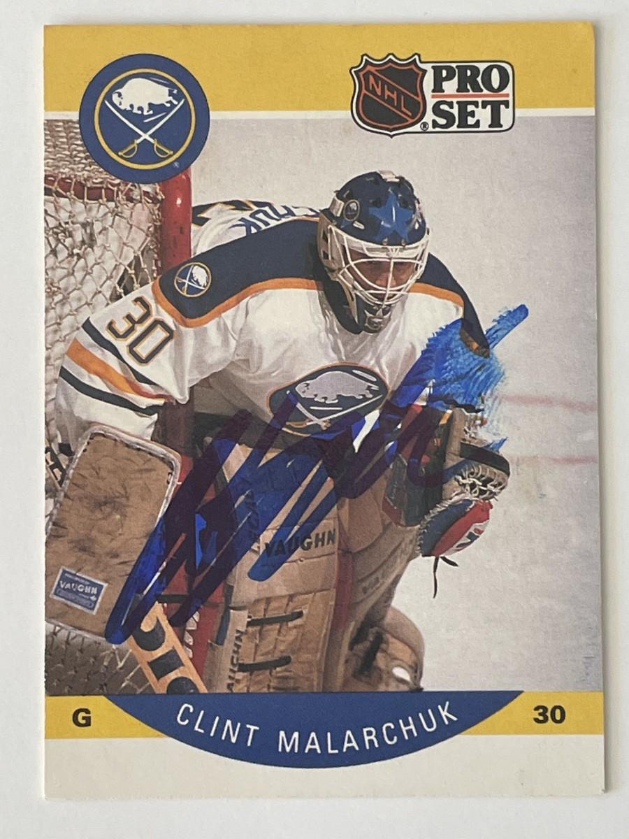 Buffalo Sabres Clint Malarchuk 1990 Pro Set #25 signed trading card ...