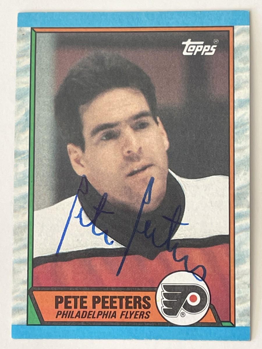 Philadelphia Flyers Pete Peeters 1989 Topps #195 signed trading card ...