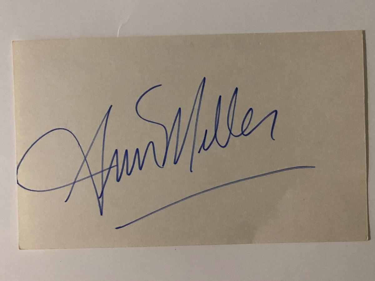 Ann Miller signature cut | EstateSales.org
