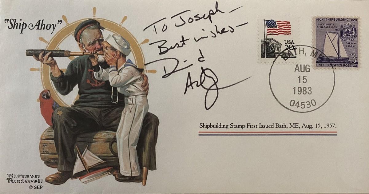 David Ackroyd signed first-day cover | EstateSales.org