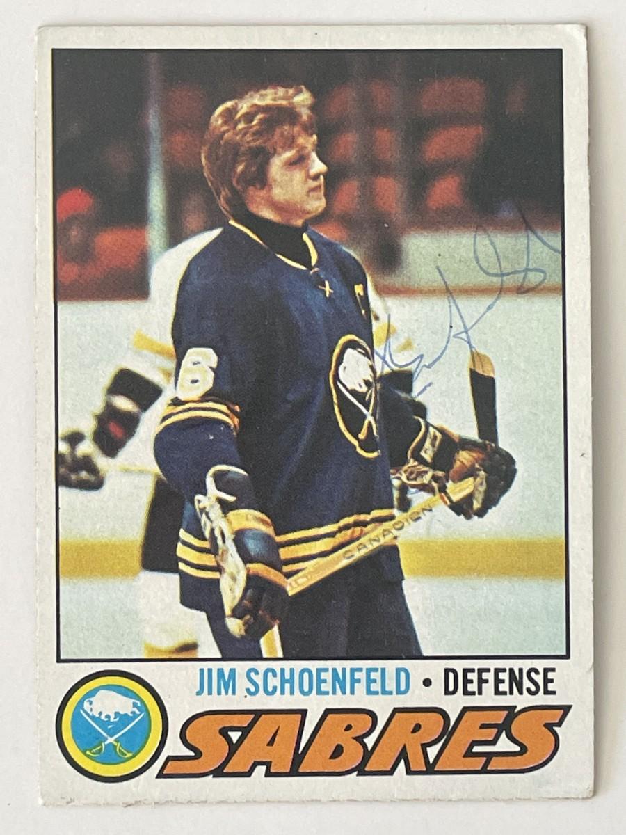 Buffalo Sabres Jim Schoenfeld 1977 Tops #108 signed trading card ...