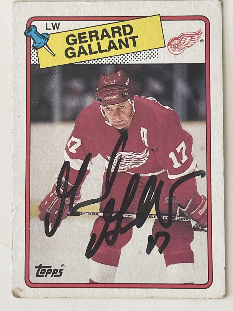 Detroit Red Wings Gerard Gallant 1988 Topps #12 signed trading card ...