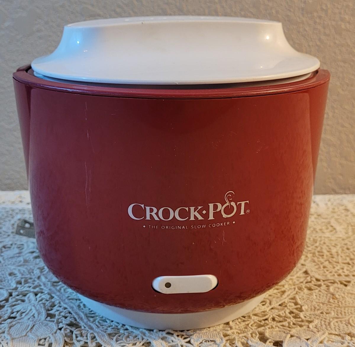 Portable Lunch Crock Pot Red