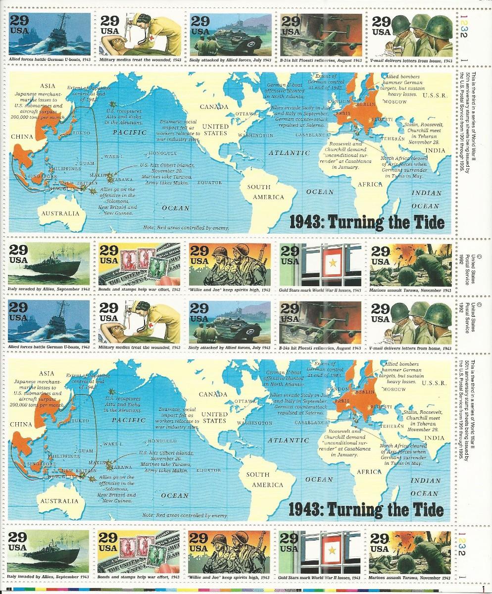 WW II 1943 Turning The Tide Stamps | EstateSales.org