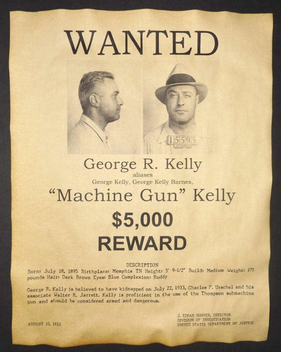 Machine Gun Kelly Wanted Poster- reprint | EstateSales.org