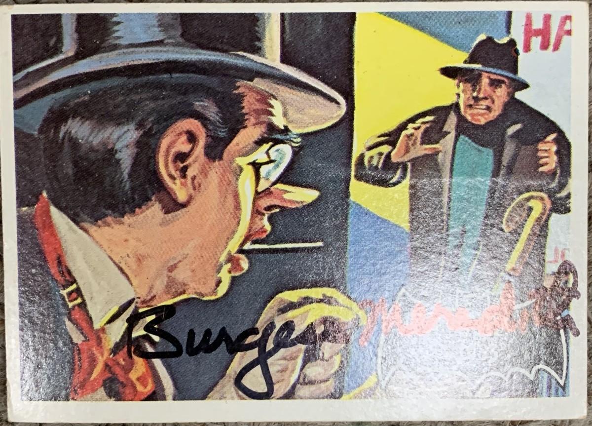 Burgess Meredith Penguin signed 1966 trading card | EstateSales.org