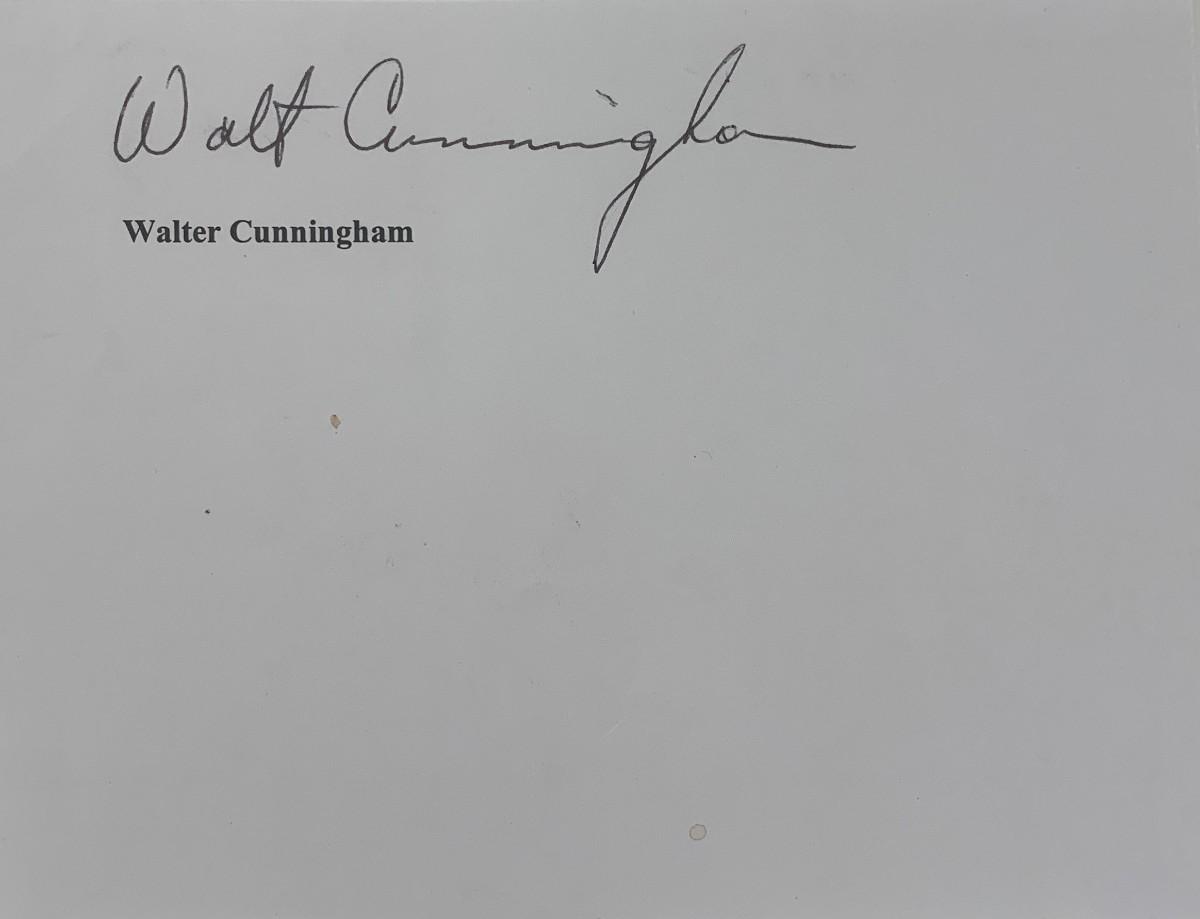 Apollo 7 Astronaut Walter Cunningham original signature | EstateSales.org