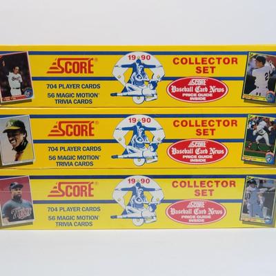LOT 13: 3 Boxes of 1990 Score Baseball Cards - 1 Box Unopened ...