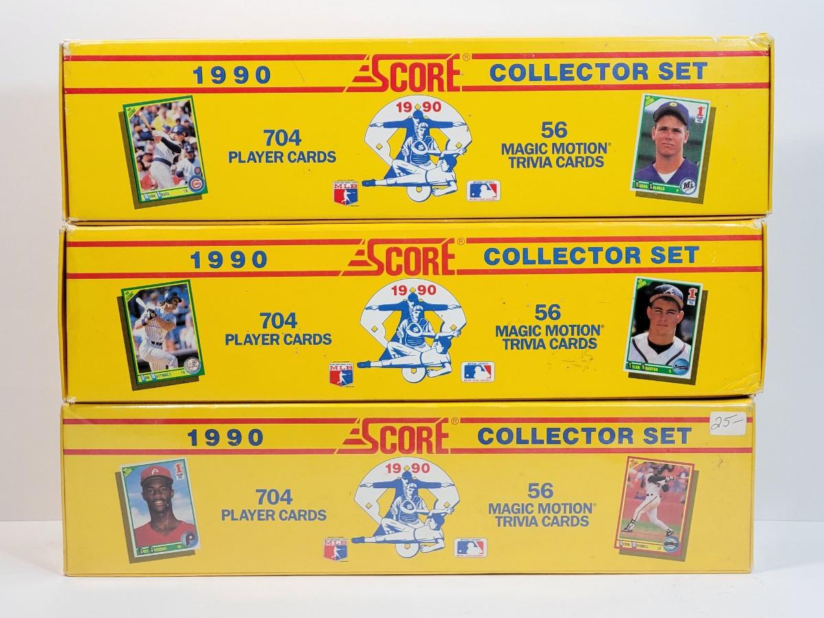 Lot 13: 3 Boxes Of 1990 Score Baseball Cards - 1 Box Unopened