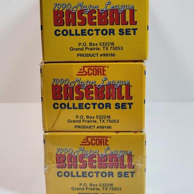 Lot 13: 3 Boxes Of 1990 Score Baseball Cards - 1 Box Unopened