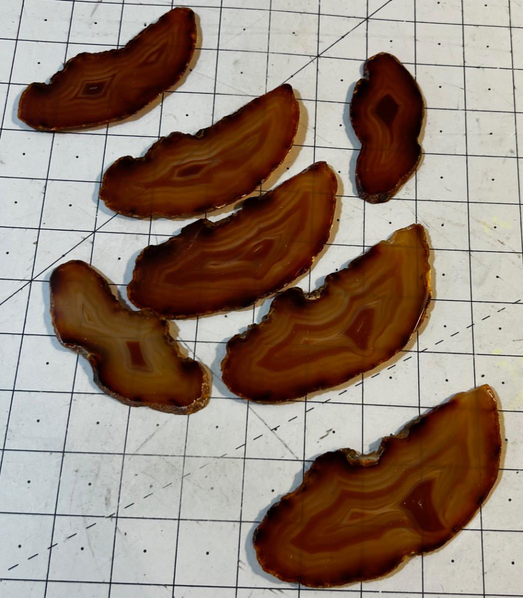 Polished Rock Slices Rust Color Slices 
