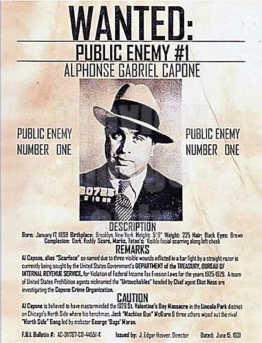Al Capone Wanted Poster reprint | EstateSales.org