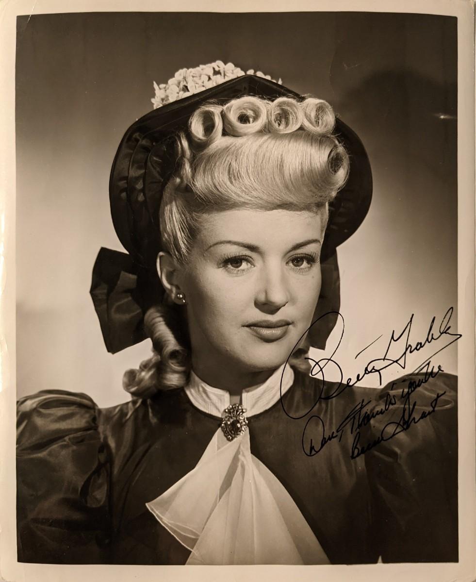 Betty Grable signed photo | EstateSales.org