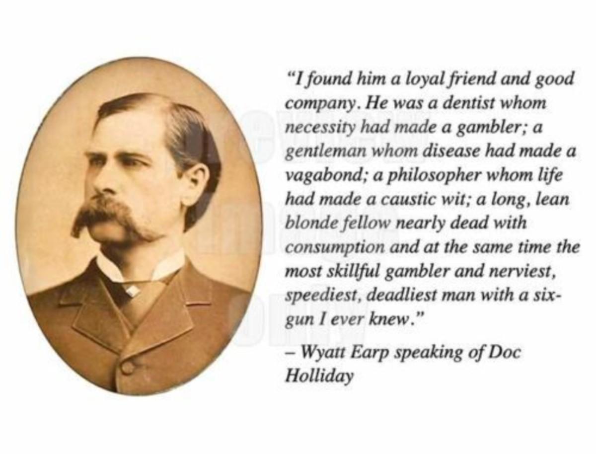 Wyatt Earp on Doc Holliday picture quote | EstateSales.org