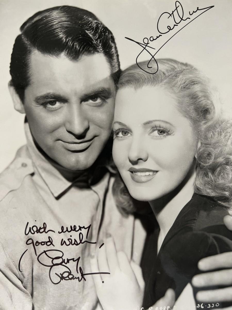Cary Grant, Jean Arthur signed movie photo | EstateSales.org
