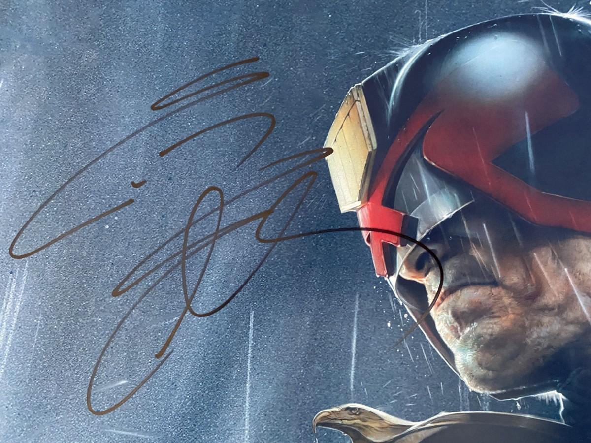 Judge Dredd Greg Staples signed movie photo | EstateSales.org