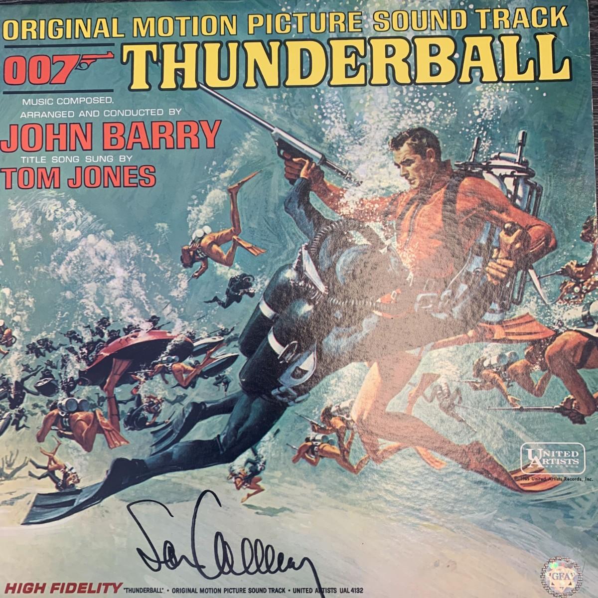 Sean Connery Thunderball signed soundtrack | EstateSales.org